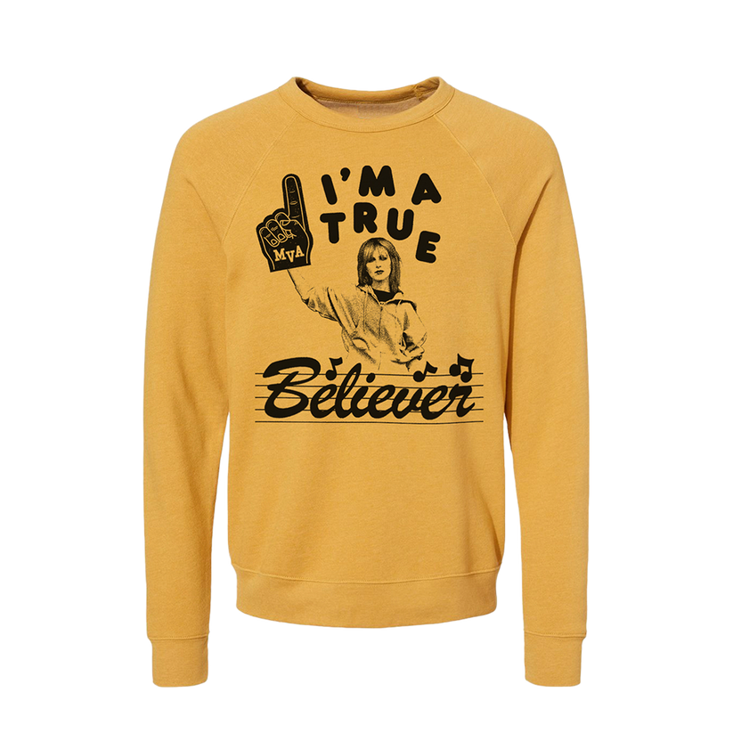 True Believer Mustard Crewneck Fleece – Official Hayley Williams ...